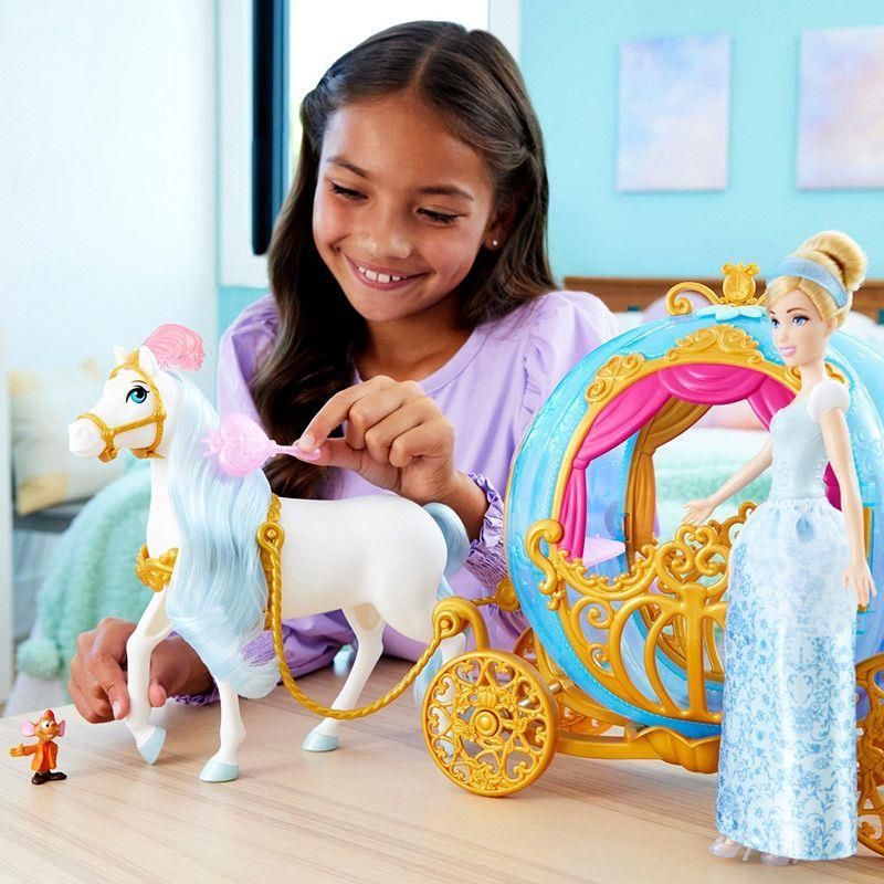 Lalka Mattel Disney Princess Kopciuszek I Magiczna Kareta Z Rumakiem ...