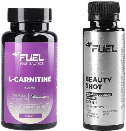 4F FUEL L-Carnitine 60 kaps + 4F FUEL Beauty Shot 100 ml Reduktor ...