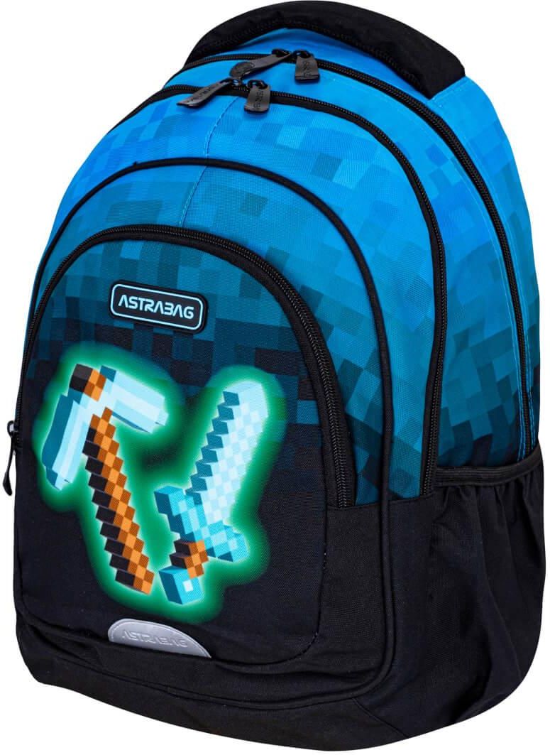 Astra Astrabag Plecak Trzykomorowy Blue Pixel Ab300 - Szkolny plecak - Ceny i opinie - Ceneo.pl