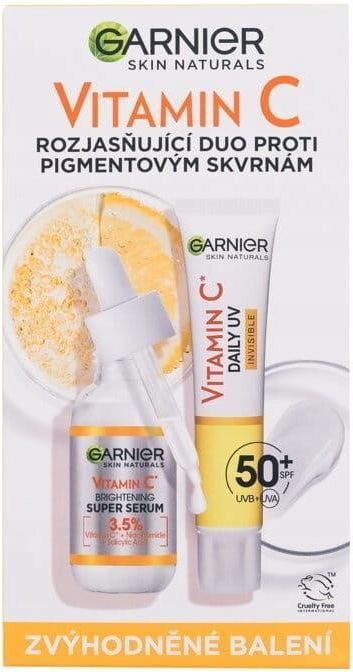 Garnier Skin Naturals Vitamin C Zestaw Serum Do Twarzy Na Dzień Brightening Super 30Ml + Fluid ...
