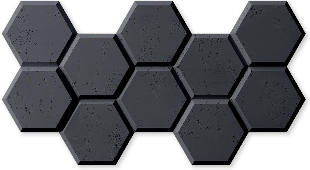 Decor System Wall Beton Na Ścianę Panel 3D Heksagon Antracytowy Pb01-B8 ...