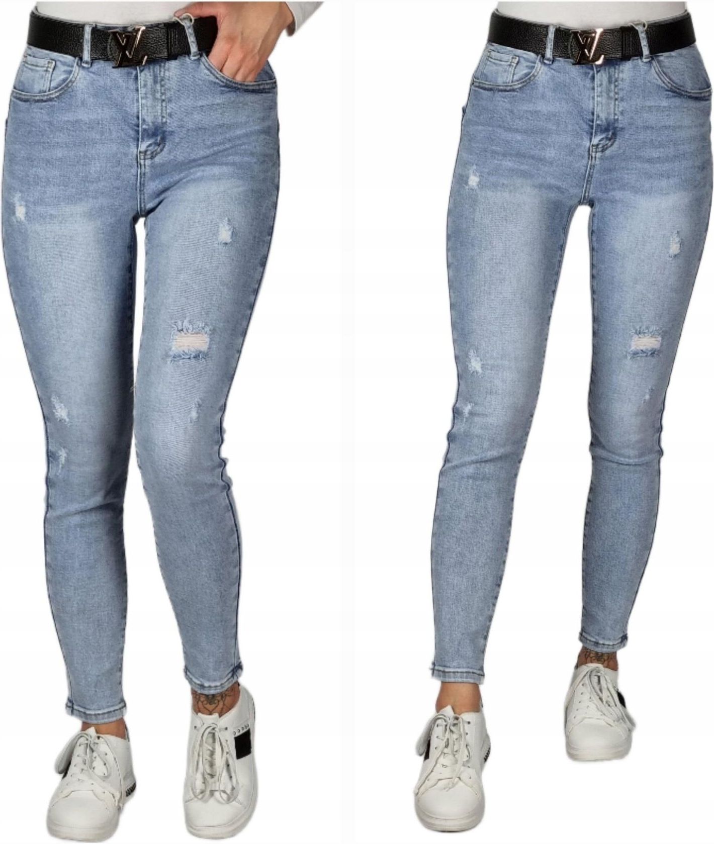 M.sara Spodnie Jeansowe Z Dziurami Plus Size 34/2XL - Ceny i opinie - Ceneo.pl