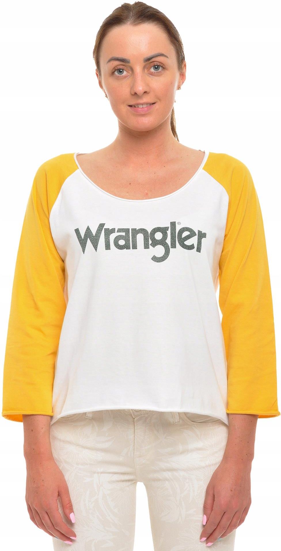 Wrangler bluzka yellow Raglan Crop Ls Tee M - Ceny i opinie - Ceneo.pl