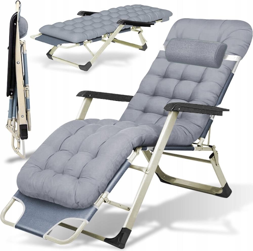 Stazer Leżak Fotel Ogrodowy Plażowy Turystyczny Poduszka Rozkładany ...