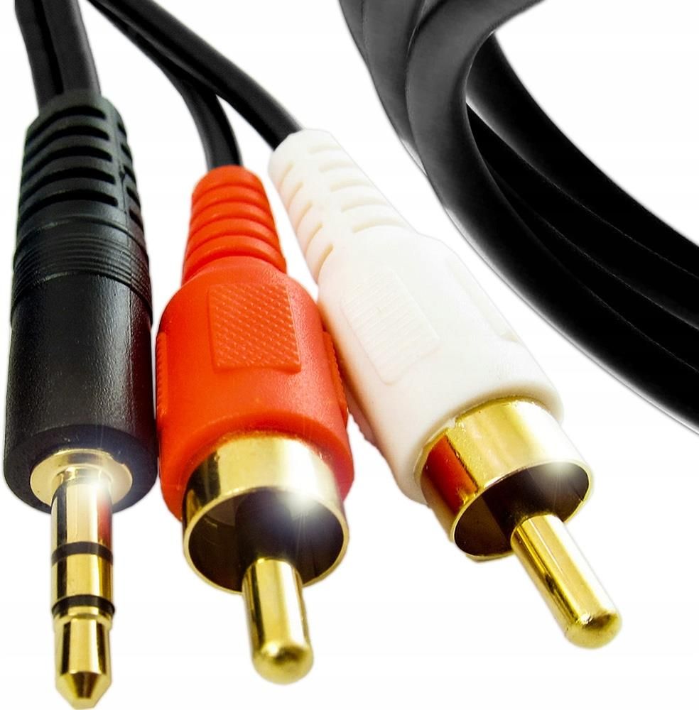 Mobes Kabel Przewód Adapter Audio 2X Rca Mini Jack 3.5Mm Cinch Stereo 2 ...