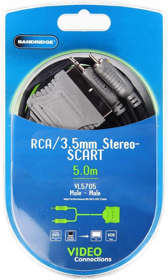 Bandridge 1 X Rca 3.5Mm Stereo Scart 5M - Opinie i ceny na Ceneo.pl