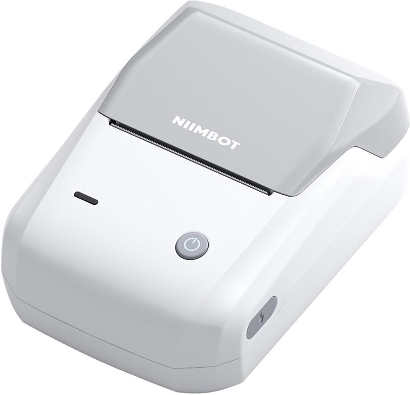 Drukarka etykiet Niimbot Mini Drukarka Termiczna Do Etykiet B1 (Szara) + Rolka Etykiet 50X30mm ...