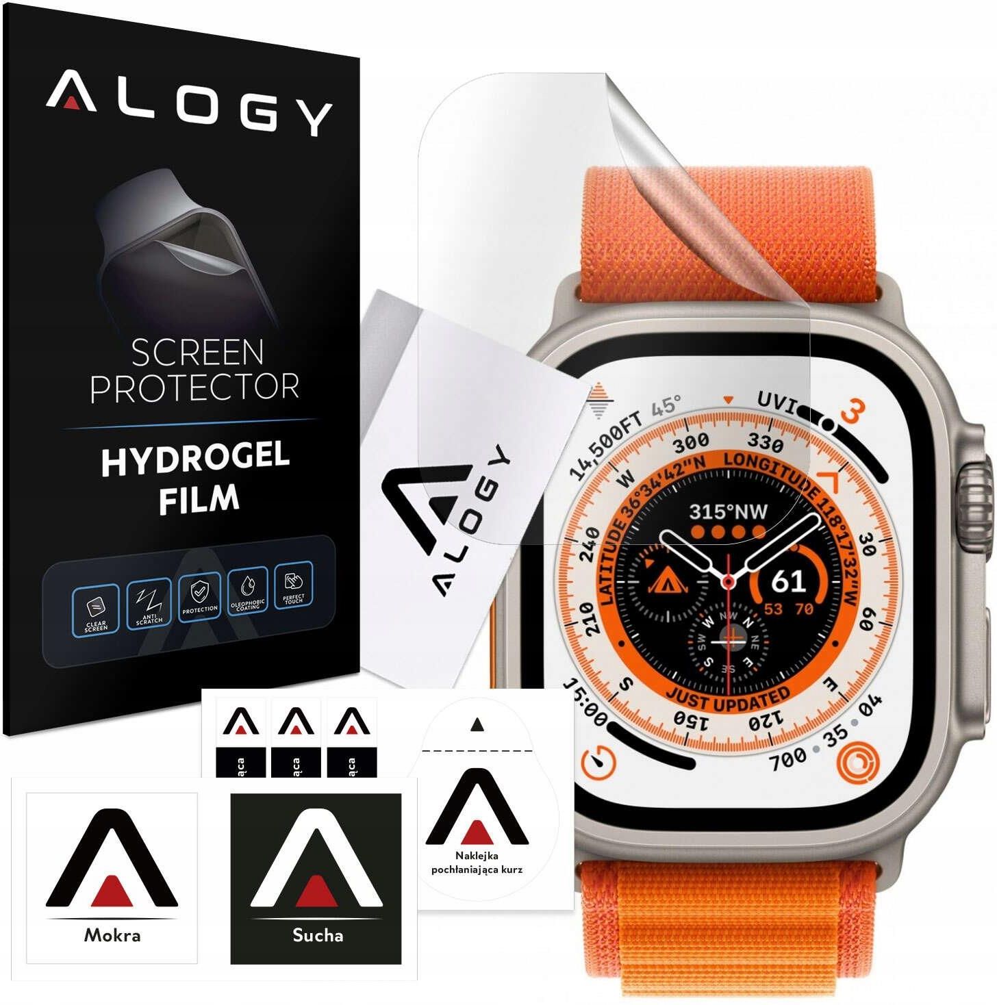 Alogy Folia Ochronna Hydrożelowa Do Smartwatch Apple Watch Ultra 49Mm ...