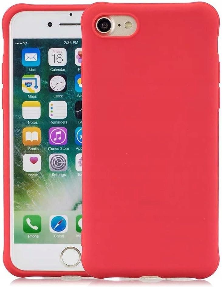 Etui Apple Iphone 7 8 Case Silikonowy Czerwony Matowy Ultra Cienki ...