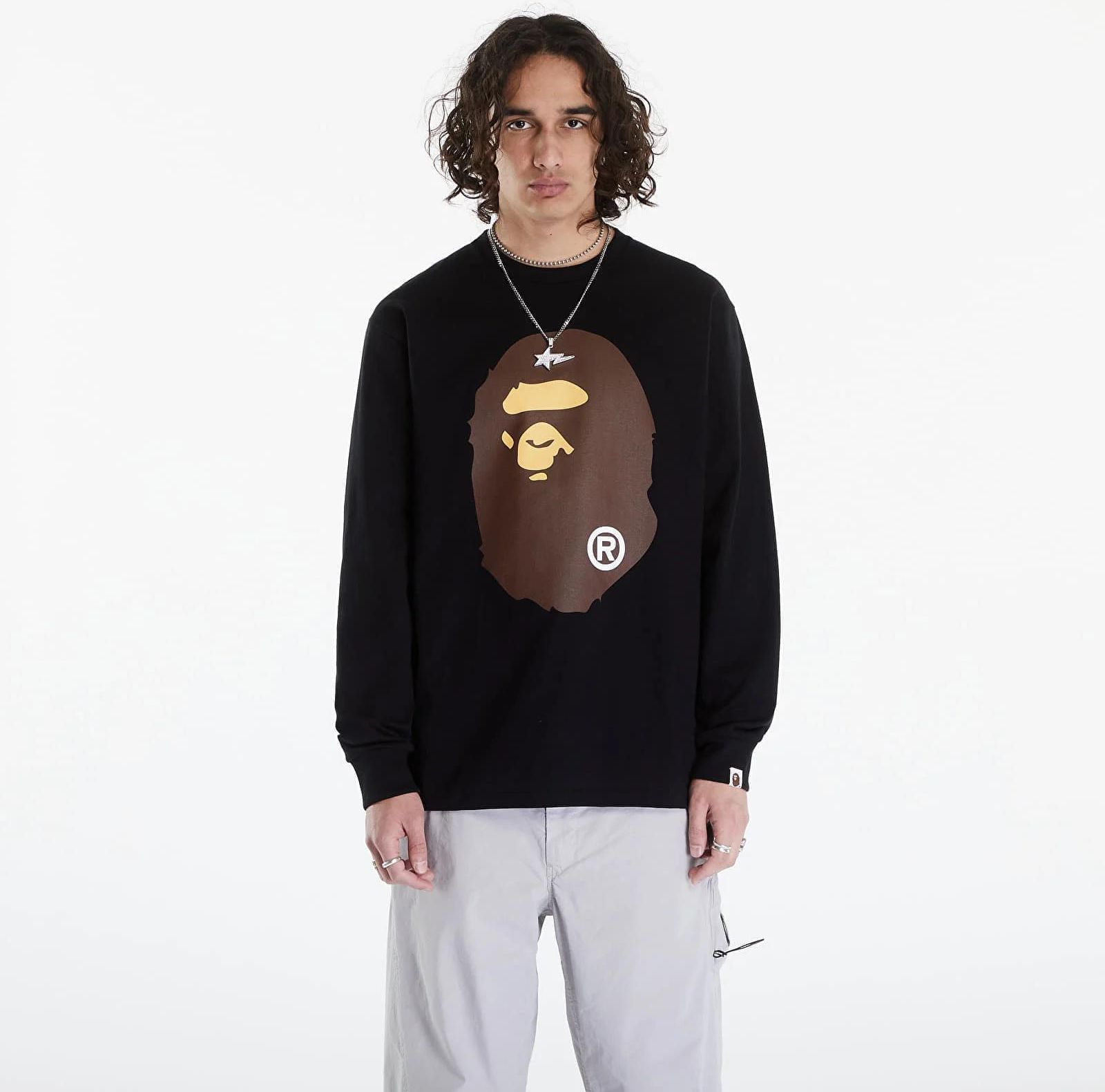 A BATHING APE Big Ape Head Long Sleeve Tee Black - Ceny i opinie - Ceneo.pl