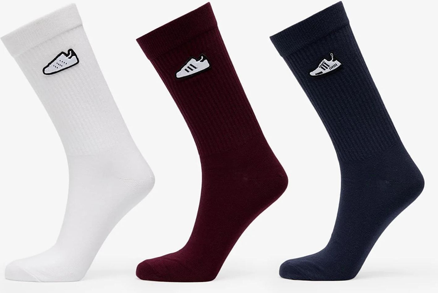 Adidas Crew Socks 3-Pack Maroon/ White/ Shadow Navy - Ceny i opinie ...