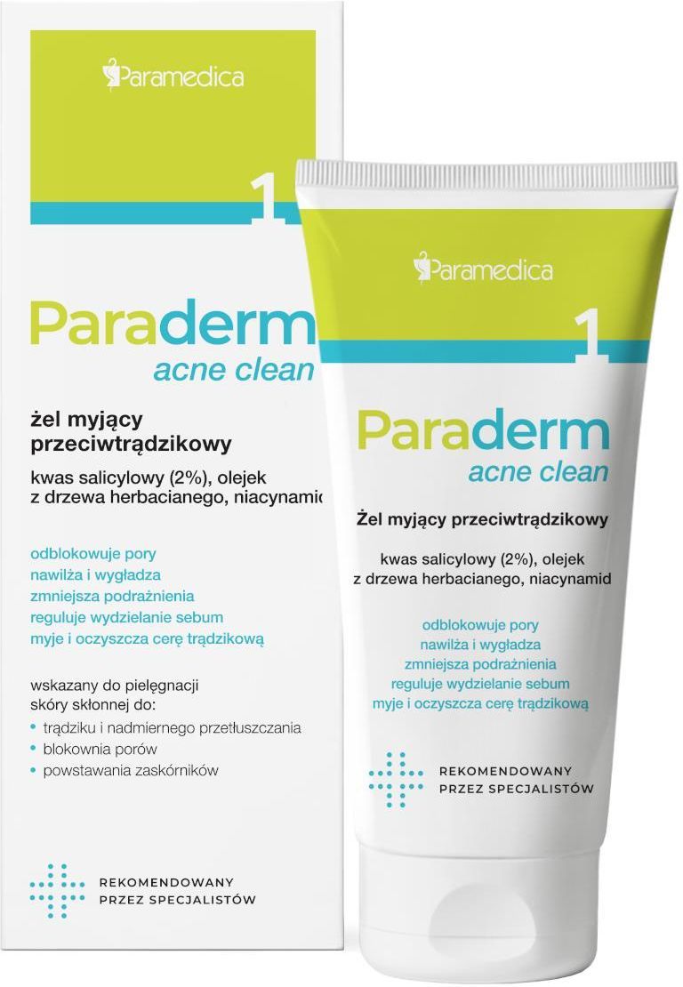 PARADERM Acne Clean żel myjący przeciwtrądzikowy 150g - Opinie i ceny ...