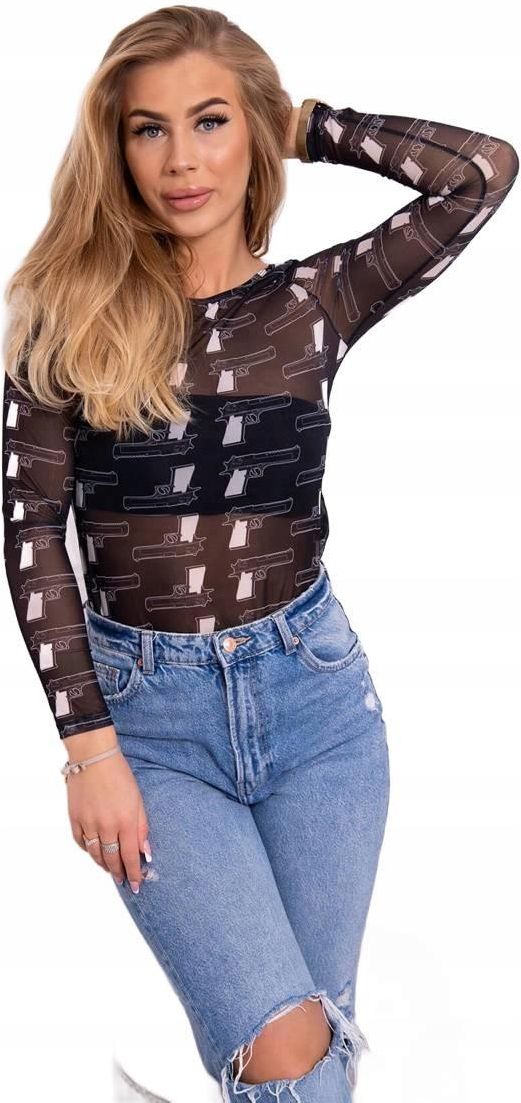 Bluzka body w pistolety czarna - Ceny i opinie - Ceneo.pl
