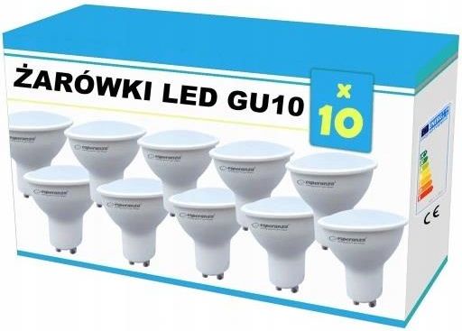 10x ŻARÓWKA LED GU10 4W = 40W 3000K CIEPŁY BIAŁY - Opinie i atrakcyjne ...