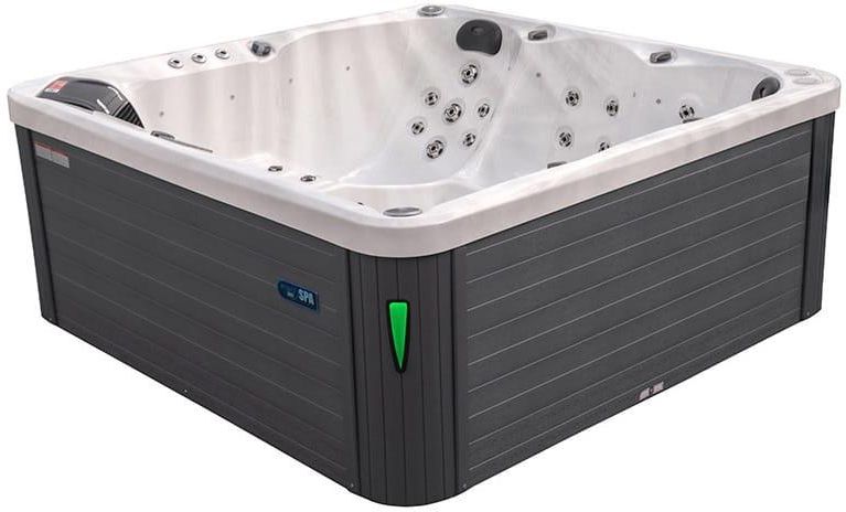 Jacuzzi 200X200 cm Biały Marmur Obudowa Szara Spa750 - Ceny i opinie ...