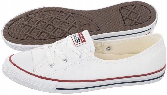 Buty Trampki Damskie Converse All Star Ballet Lace Slip 566774C Białe ...