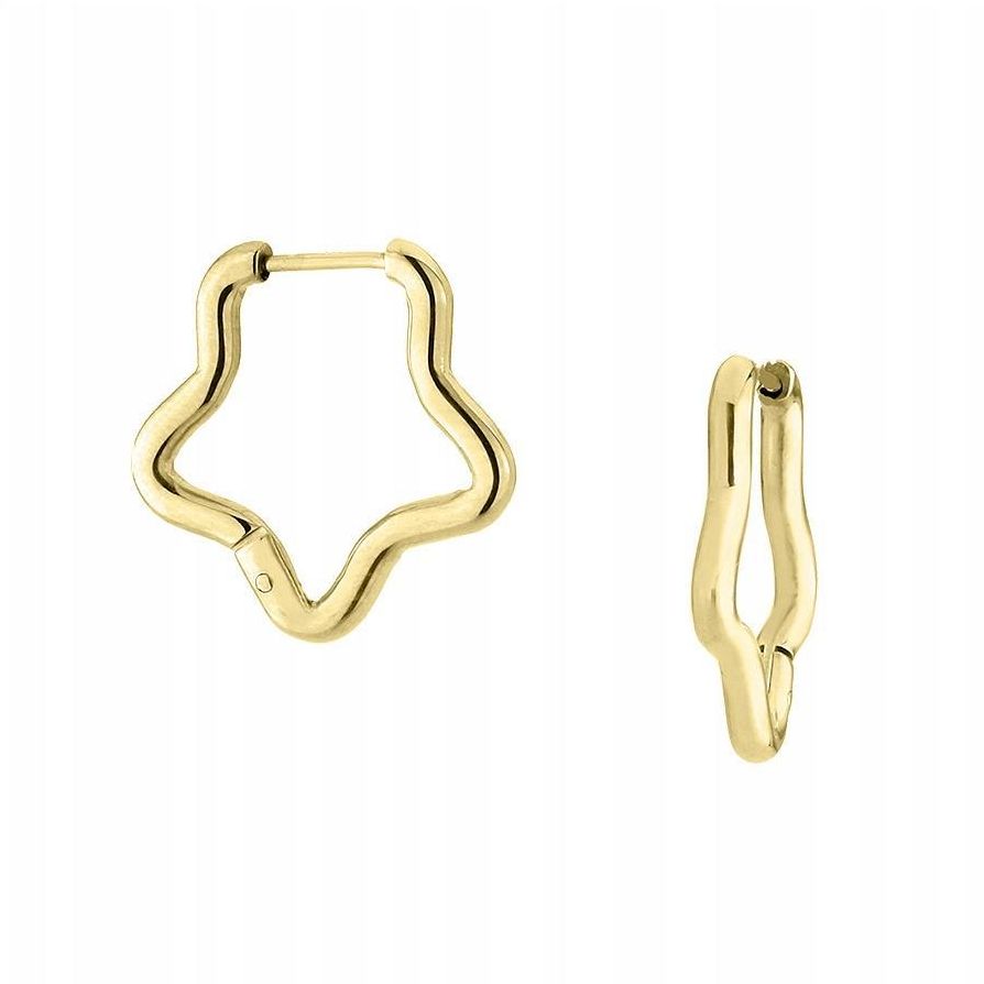 Manoki Złote Gwiazdki Lekkie Kolczyki Koła Ze Stali - Ceny i opinie ...