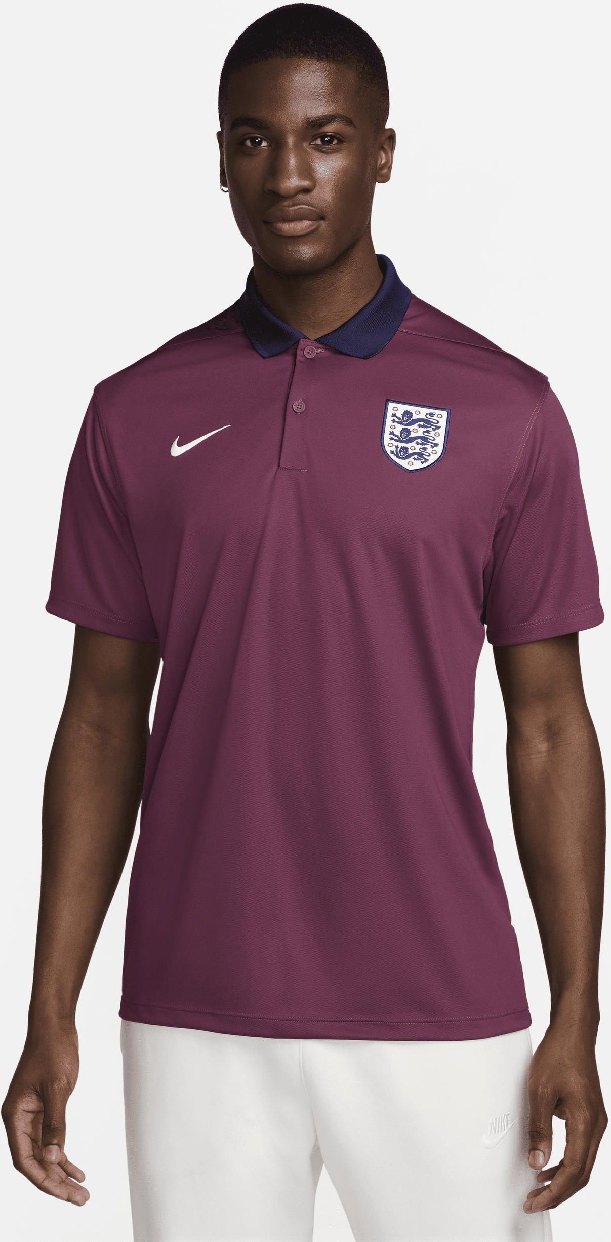 Męska koszulka piłkarska polo Nike Dri-FIT Anglia Victory - Czerwony ...