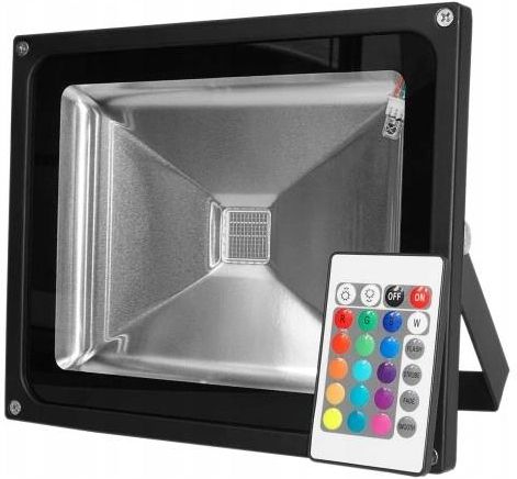 Reflektor Halogen Led 30W Rgb 16 Kolorów + Pilot - Ceny i opinie - Ceneo.pl