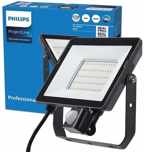 Naświetlacz Led 50W 4000K Ip65 Halogen Reflektor Z Czujnik Ruchu Philips - Ceny i opinie - Ceneo.pl