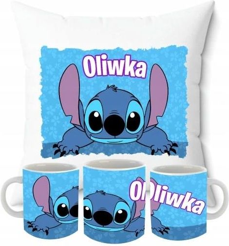 Zestaw Poduszka + Kubek Lilo I Stitch + Twoje Imię Prezent Bajka Nadruk - Gadżety dla domu ...