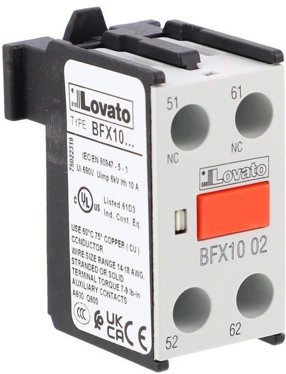 Lovato Zestyki Pomocnicze 2R Do Styczników Bf09...Bf150 Montaż Czołowy ...