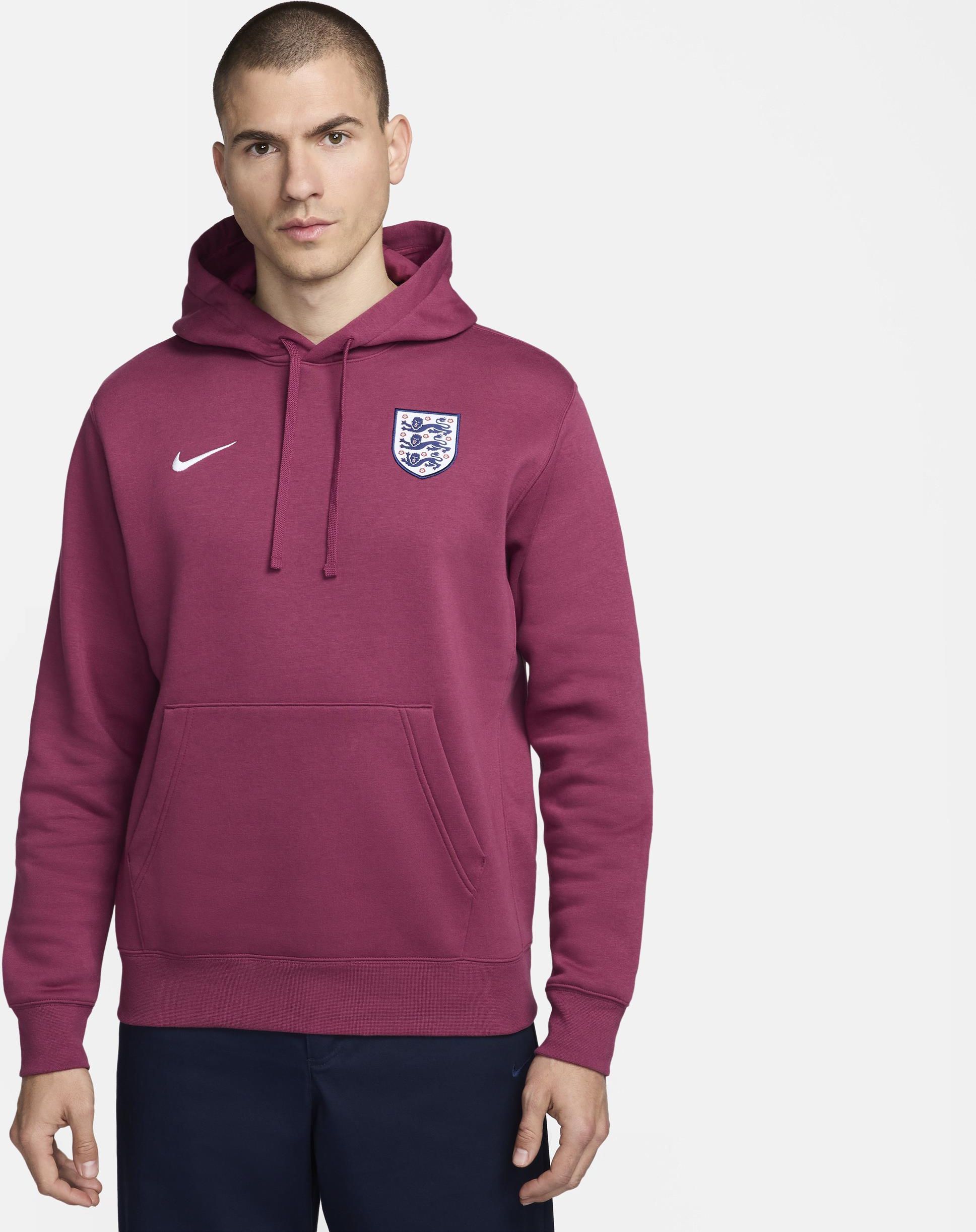 Męska nierozpinana bluza piłkarska Nike Anglia Club - Czerwony - Ceny i ...
