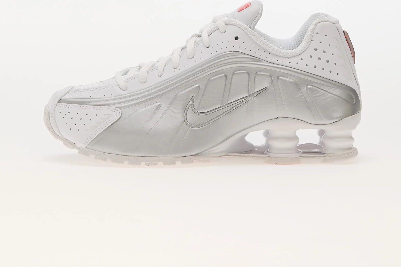 Nike W Shox R4 White/ White-Metallic Silver-Max Orange - Ceny i opinie ...
