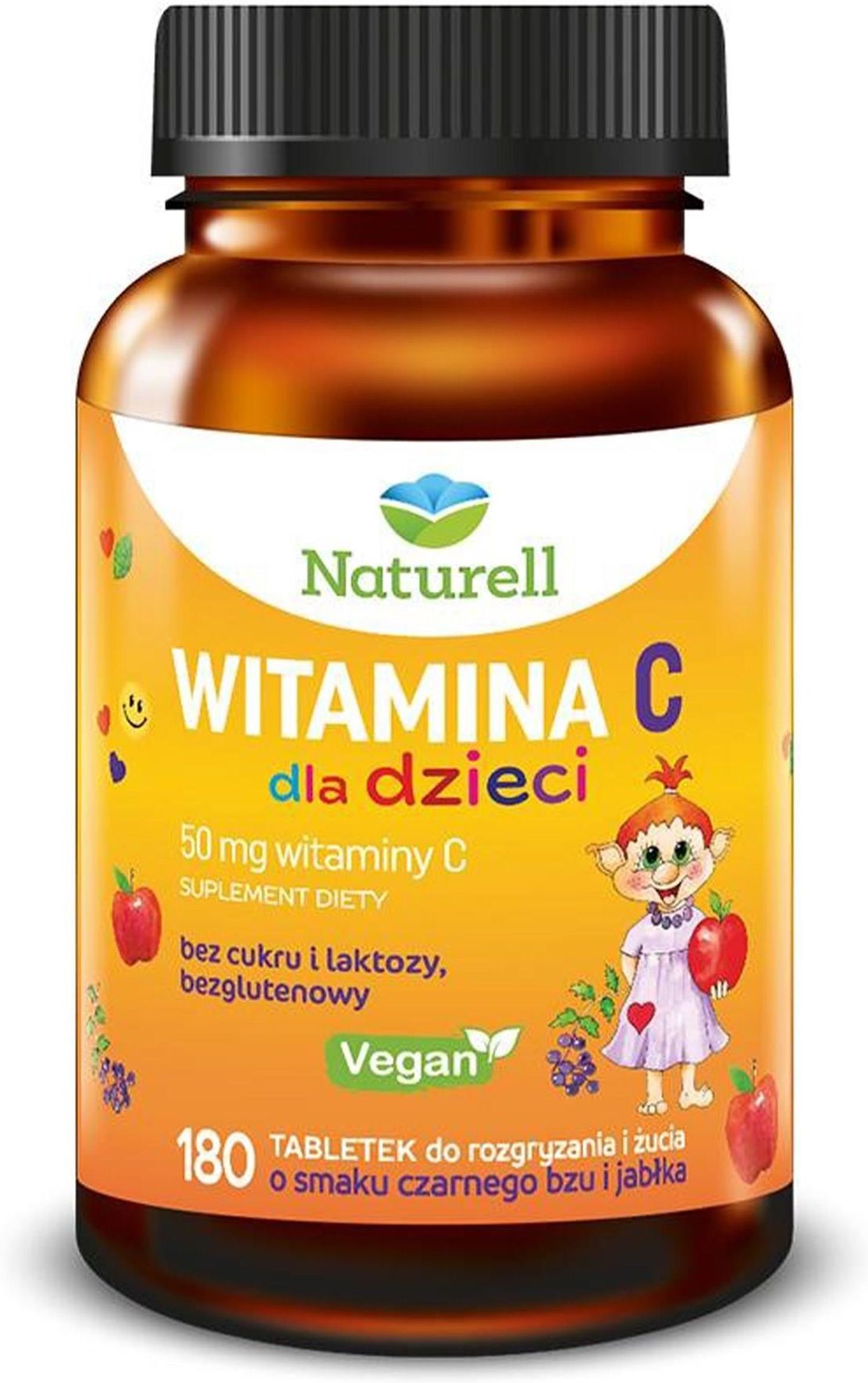 Naturell Witamina C Tabletki dla dzieci do rozgryzania i żucia 180 ...