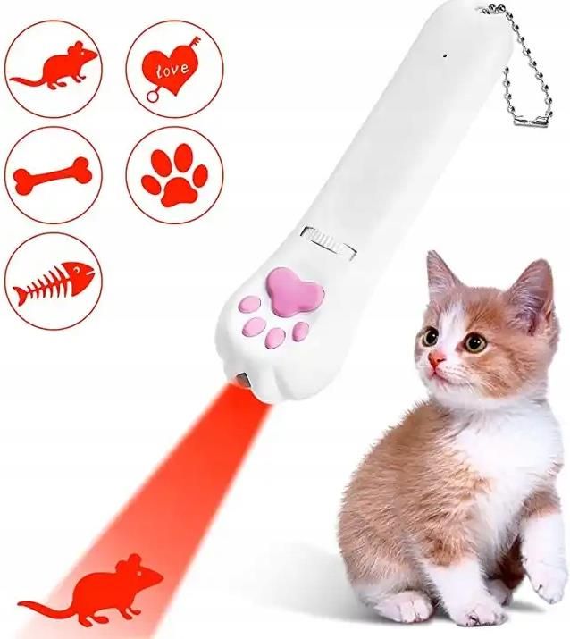 Premium Laser Zabawka Dla Kota Wskaźnik Projektor 5 Trybów Usb C ...