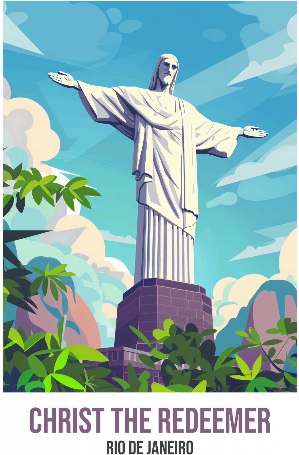 Zakito Posters Plakat 29,7x42cm Christ The Redeemer, Rio de Janeiro ...