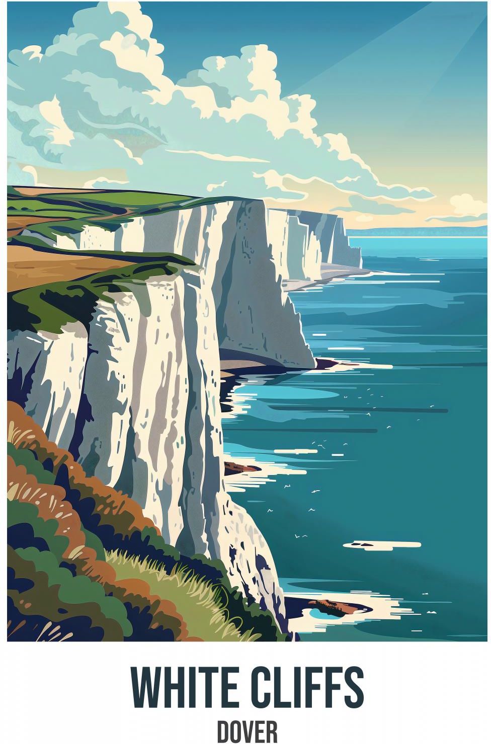 Zakito Posters Plakat 61x90,5cm White Cliffs, Dover - Opinie i ...