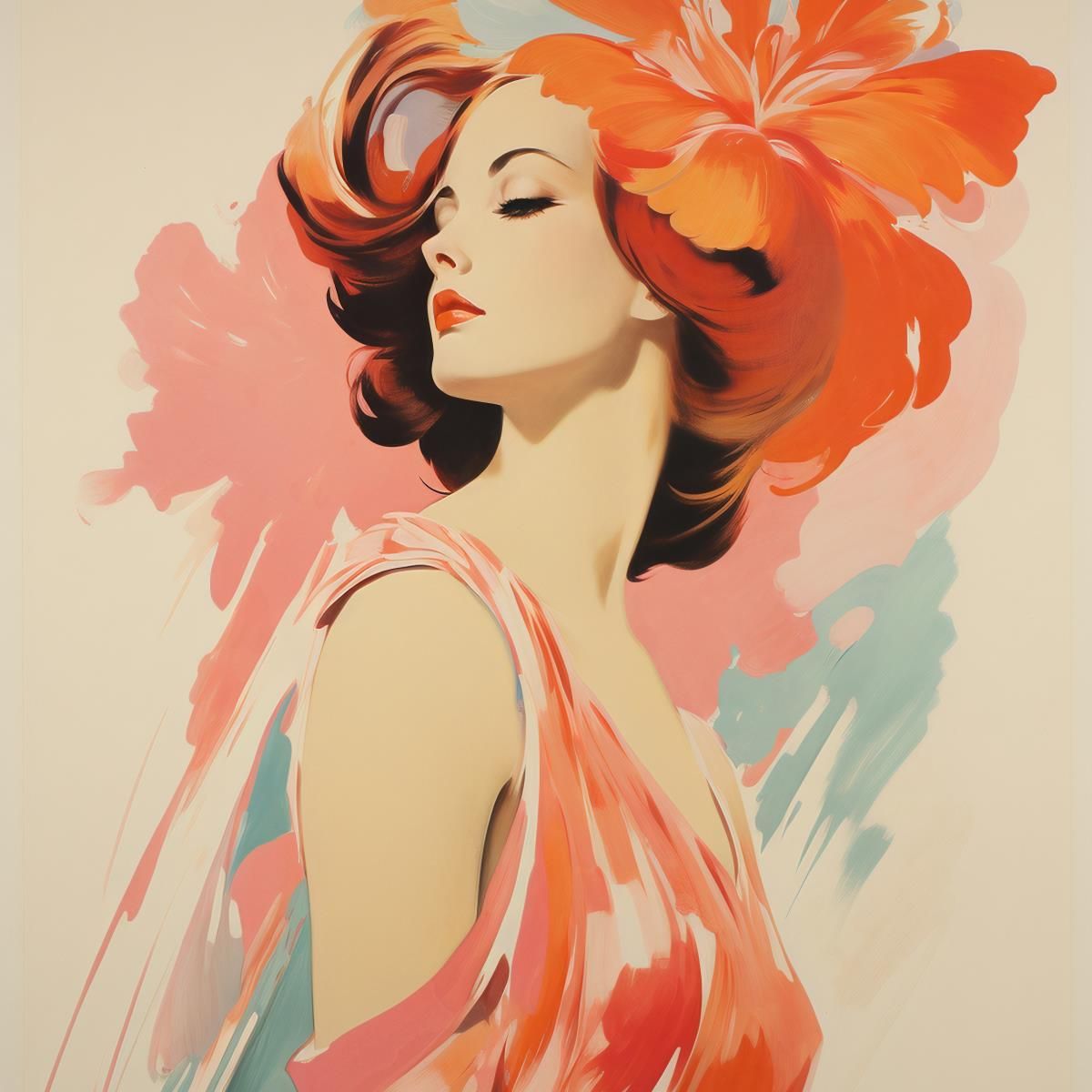 Zakito Posters Plakat 100x100cm Kwiatowa Melodia - Opinie i atrakcyjne ceny na Ceneo.pl