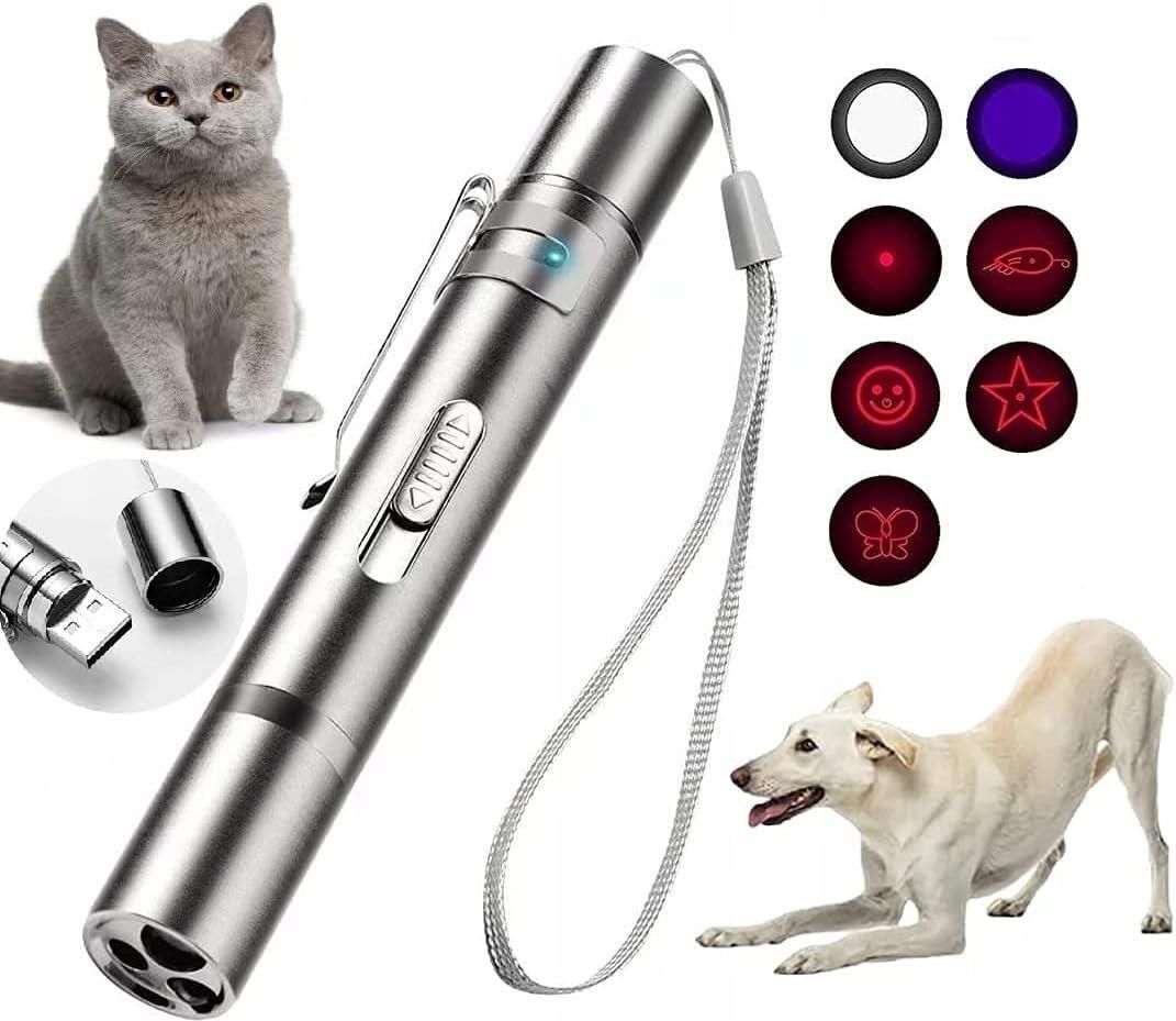 Laser Wskaźnik Laserowy Latarka Zabawka Kota Ładowany Przes Usb Laser ...