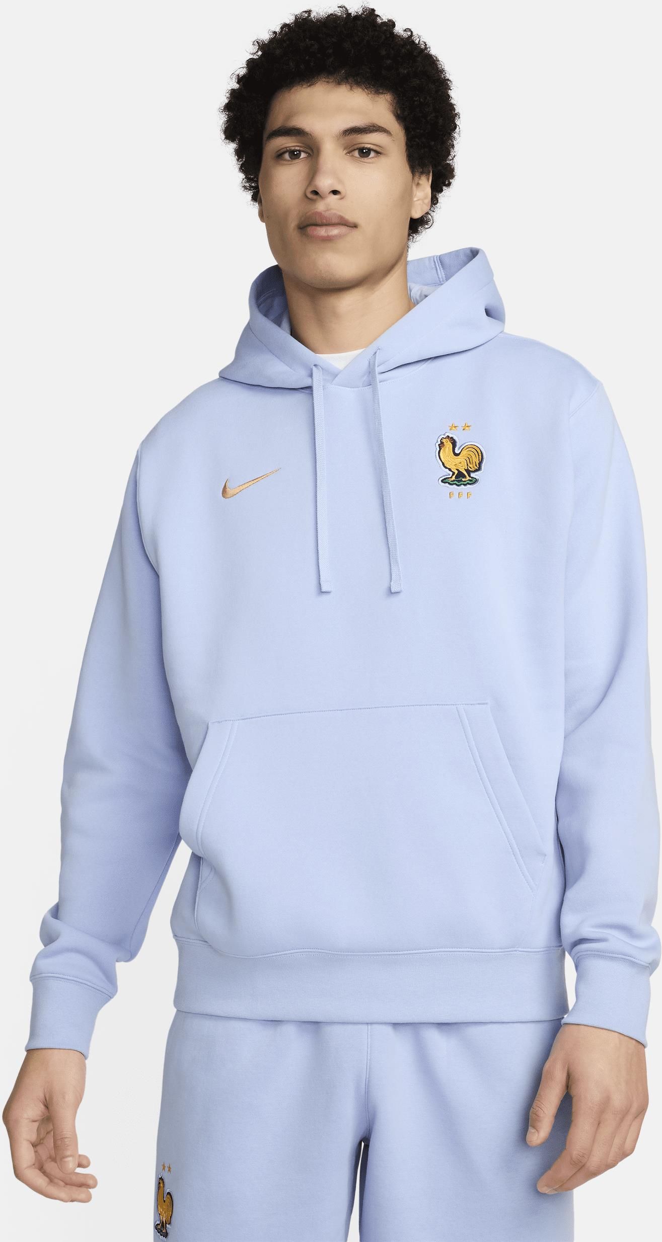 Męska Bluza Piłkarska Z Kapturem Nike Fff Club - Niebieski - Ceny i ...