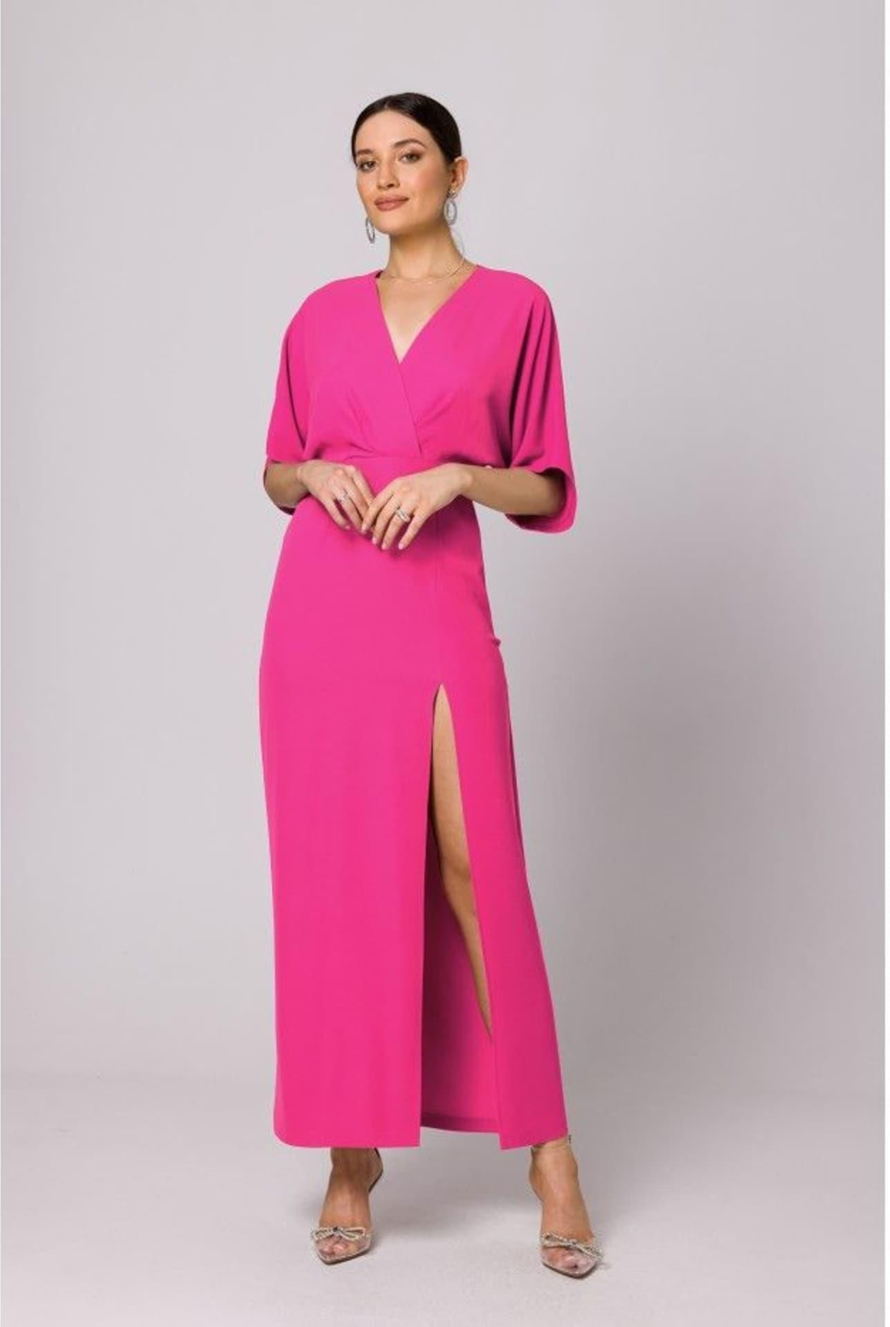 K163 Sukienka maxi - fuksja (kolor fuksja, rozmiar XL) - Ceny i opinie ...