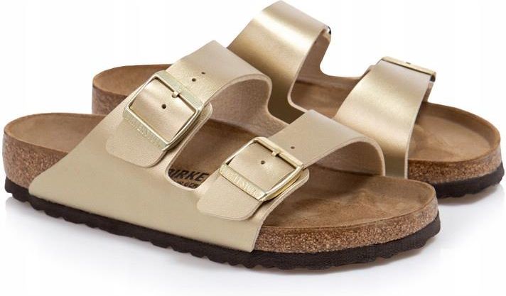 Klapki damskie Birkenstock Arizona Bf Gold 1016110 39 - Ceny i opinie ...