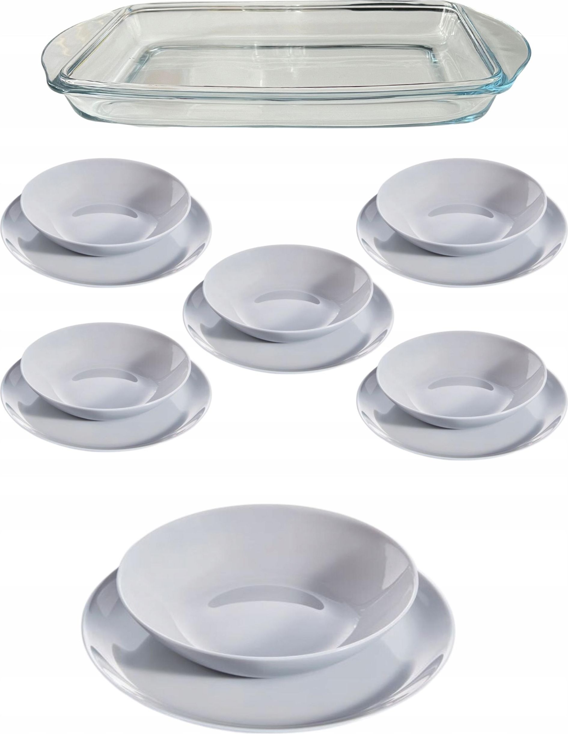 Luminarc Talerze Zestaw Obiadowy Komplet Na 6 Osób Szary (6846 ...