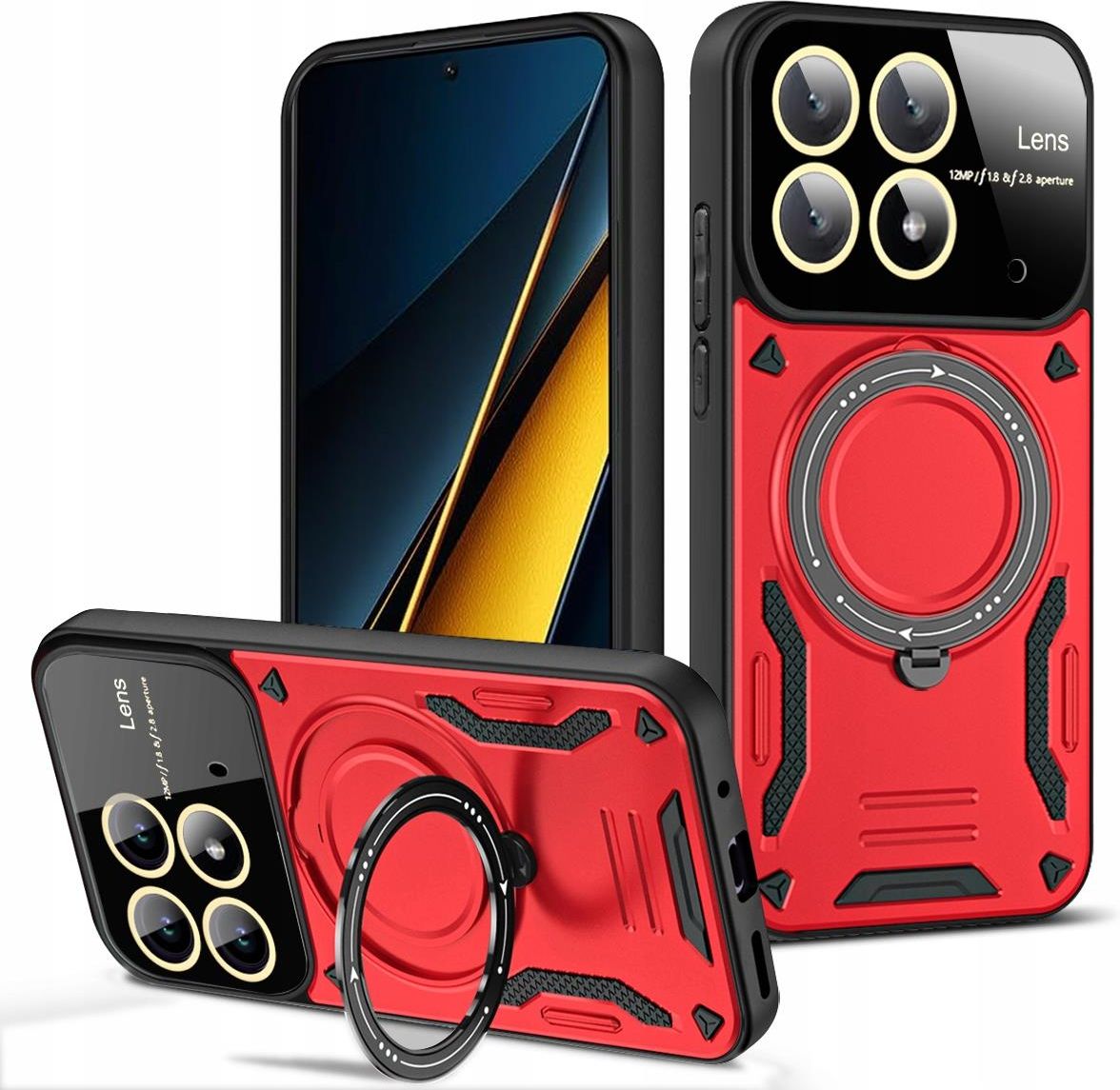 Exoguard Etui Pancerne Cover Magsafe Ring Obudowa Szkło Do Xiaomi Poco ...