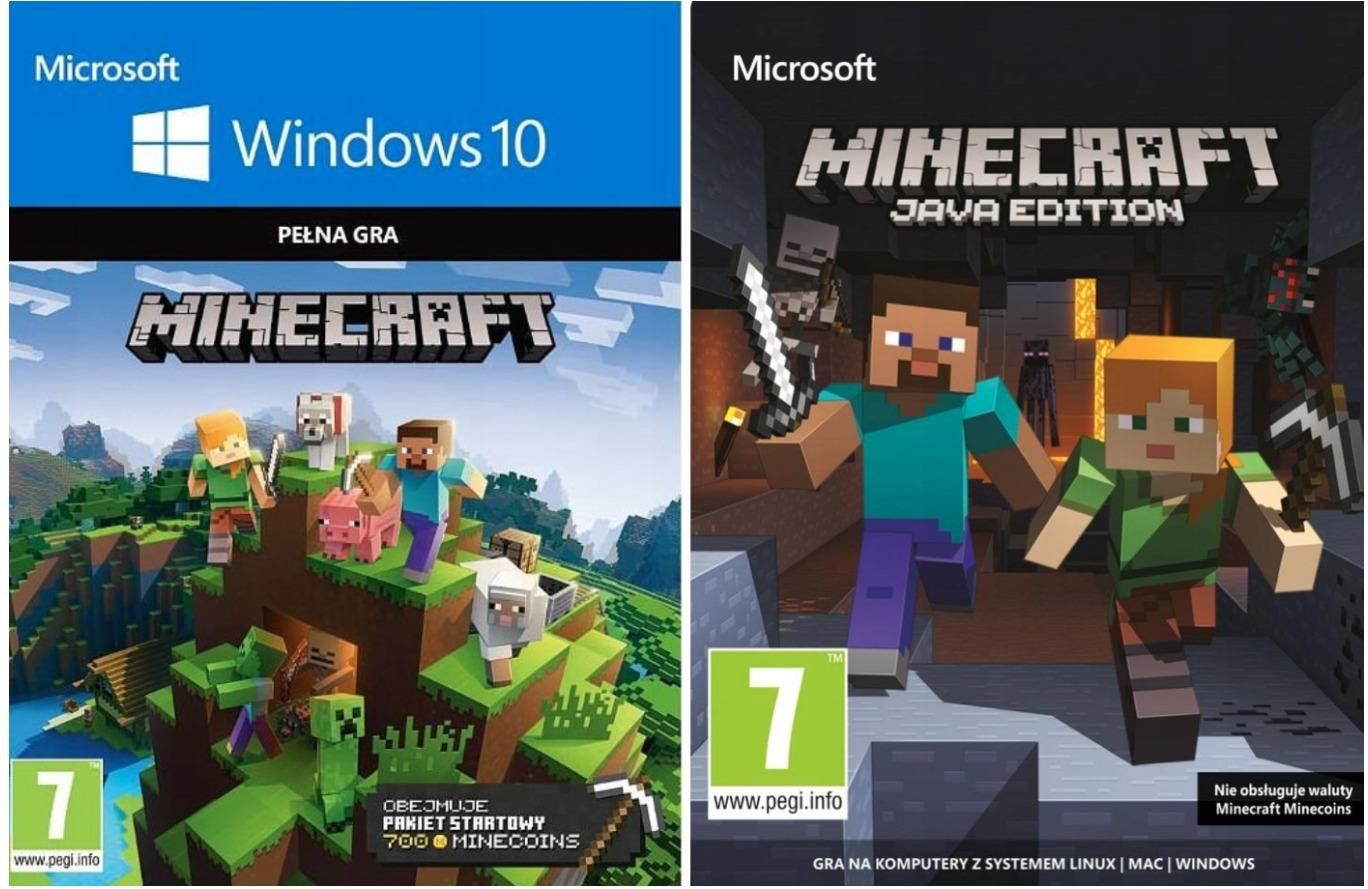 MINECRAFT PREMIUM JAVA + BEDROCK + WINDOWS 10/11 KLUCZ PL PC - Ceneo.pl