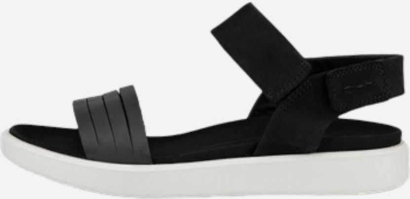 Ecco Sandały damskie skórzane Flowt Flat 27360351052 Czarne - Ceny i ...