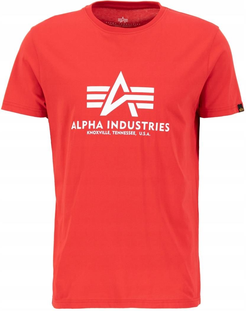 Koszulka Alpha Industries Basic T-Shirt speed red/white XXL - Ceny i opinie - Ceneo.pl