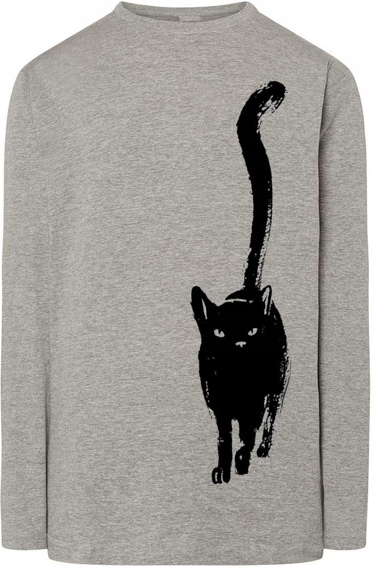 Longsleeve męski nadruk na boku Kot L - Ceny i opinie - Ceneo.pl