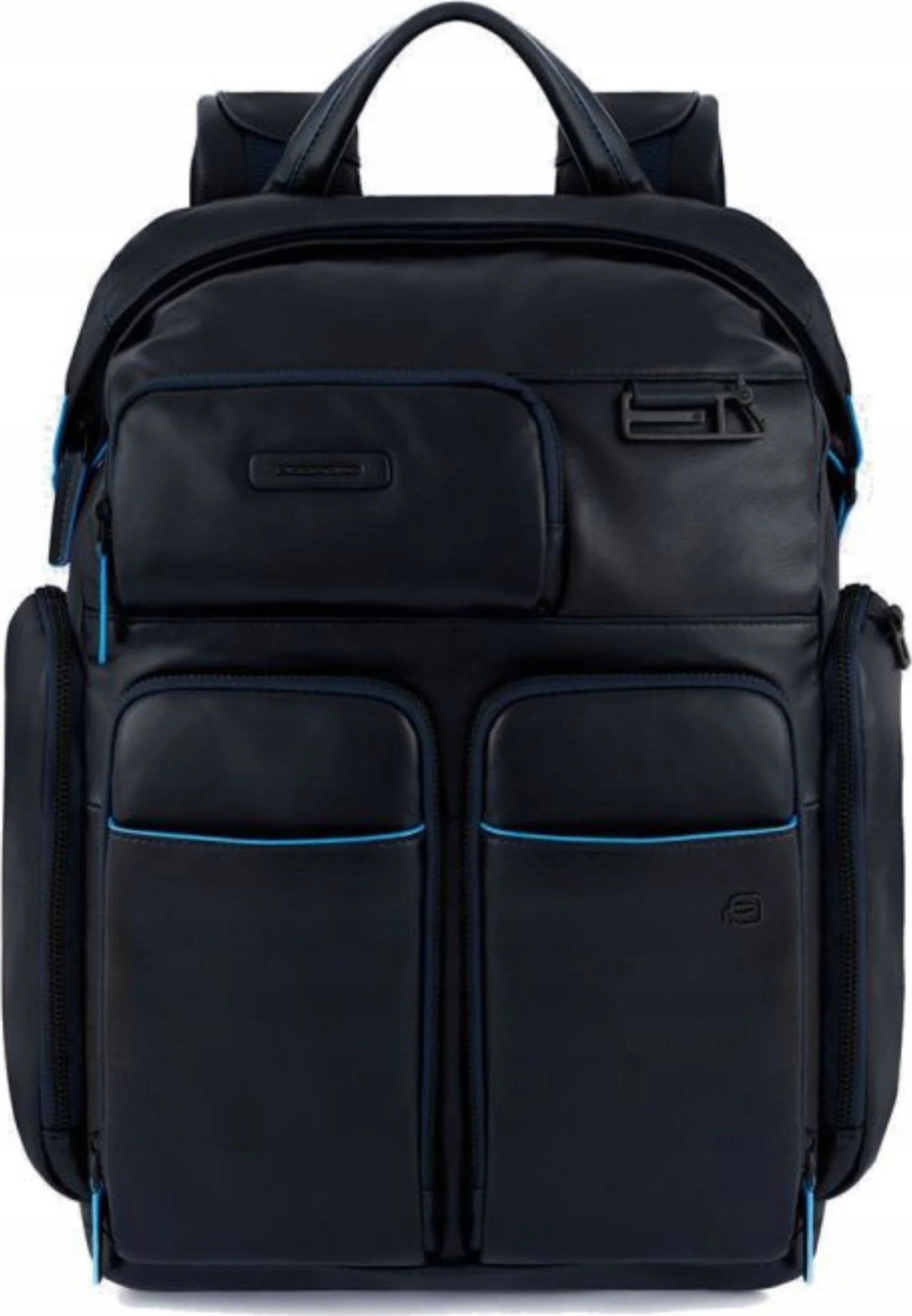 Piquadro Piquadro, Blue Square, Leather, Backpack, Black, CA5573B2V ...