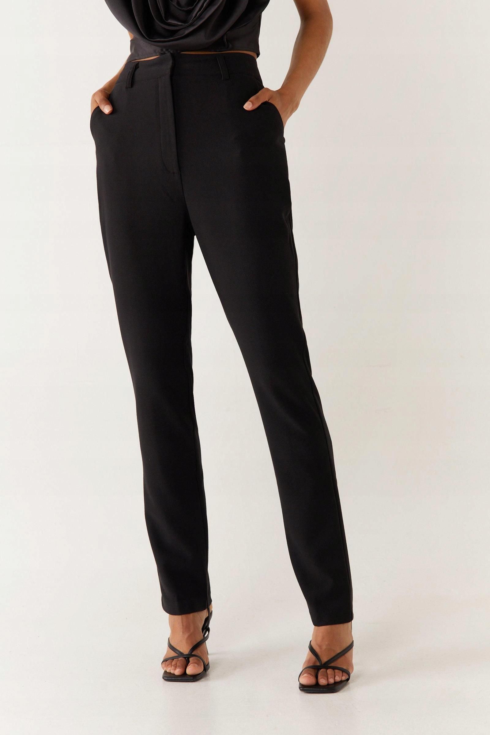 Wysoki Stan Mak NI1__XS Warehouse Czarne Spodnie Cygaretki - Ceny i ...