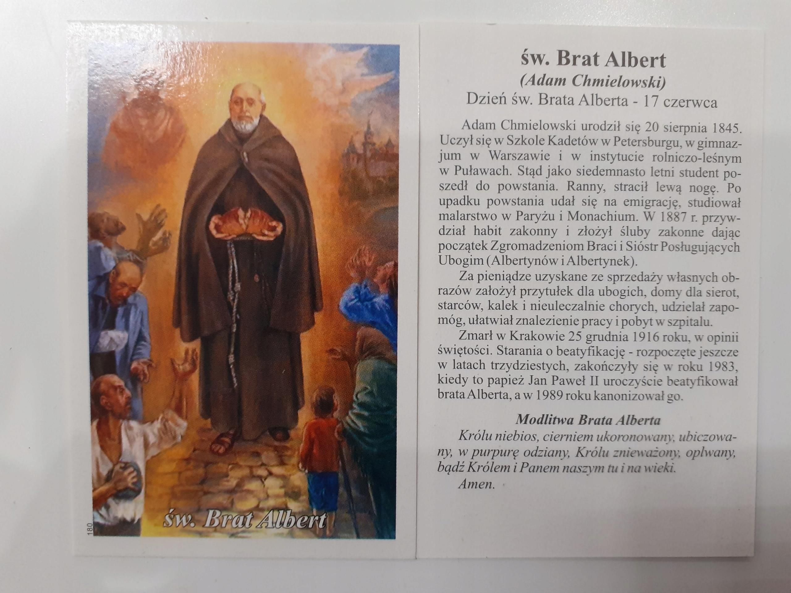 5Szt. Obrazek Z Modlitwą Św. Brat Albert - Ceny i opinie - Ceneo.pl
