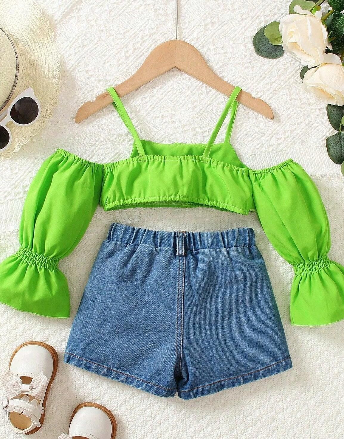 Shein Zielony Top Marszczenie Falbana Cwy NI3__98-104CM - Ceny i opinie - Ceneo.pl