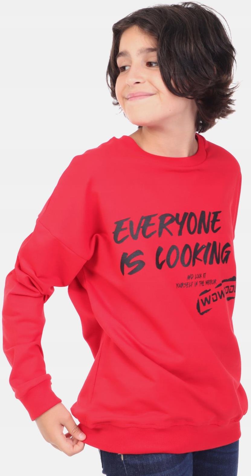 Bluza chłopięca dresowa oversize czerwona 116-122 - Ceny i opinie - Ceneo.pl