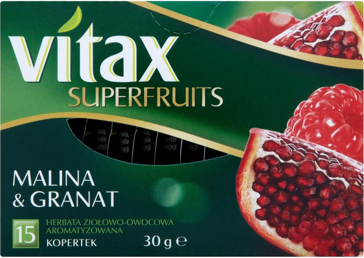 Herbata VITAX herbata owocowa SuperFruits GRANAT i MALINA - Ceny i ...