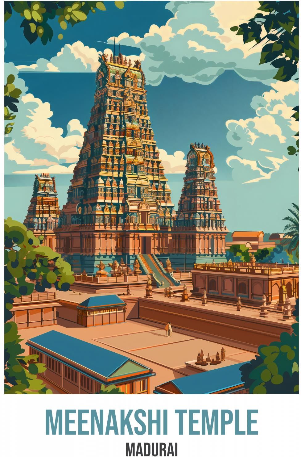 Zakito Posters Plakat 13X18Cm Meenakshi Temple Madurai - Opinie i ...